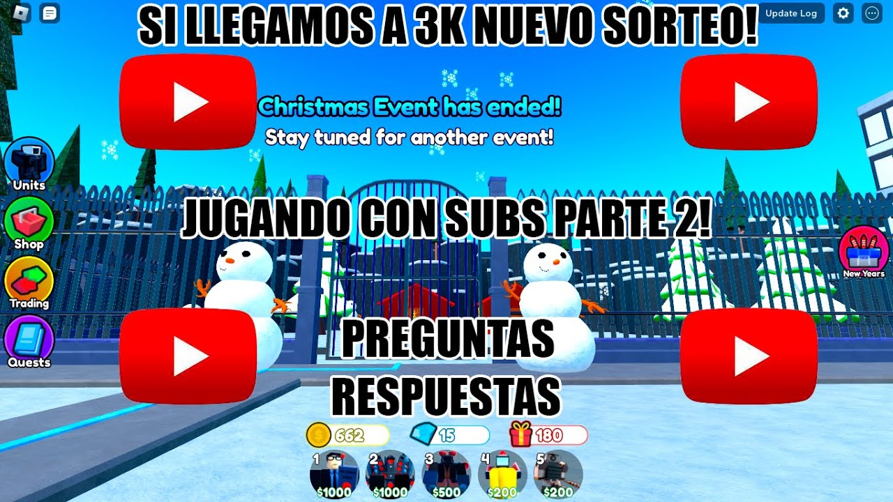 Jugando con Subs parte 2!!! (si llegamos a 3k subs nuevo sorteo) - YouTube