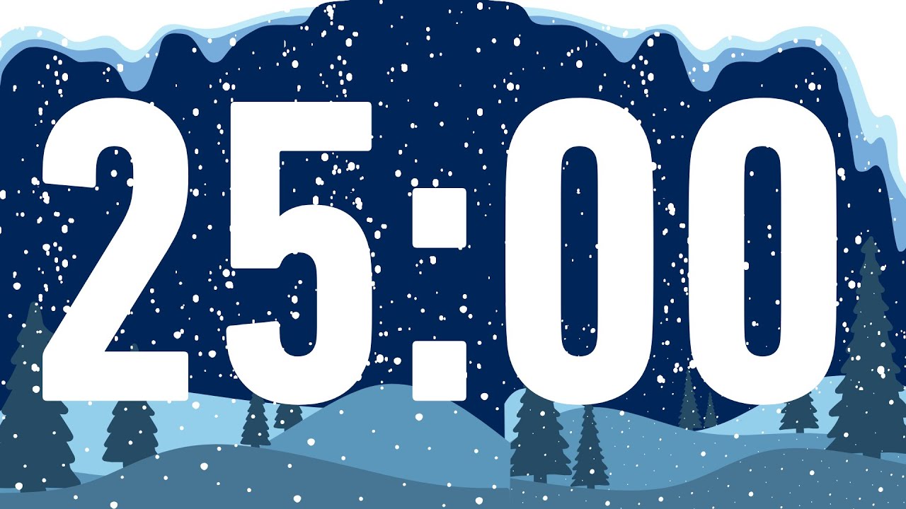 Winter Themed 25 Minute Timer Video | Snowy Day | Classroom Timer ...