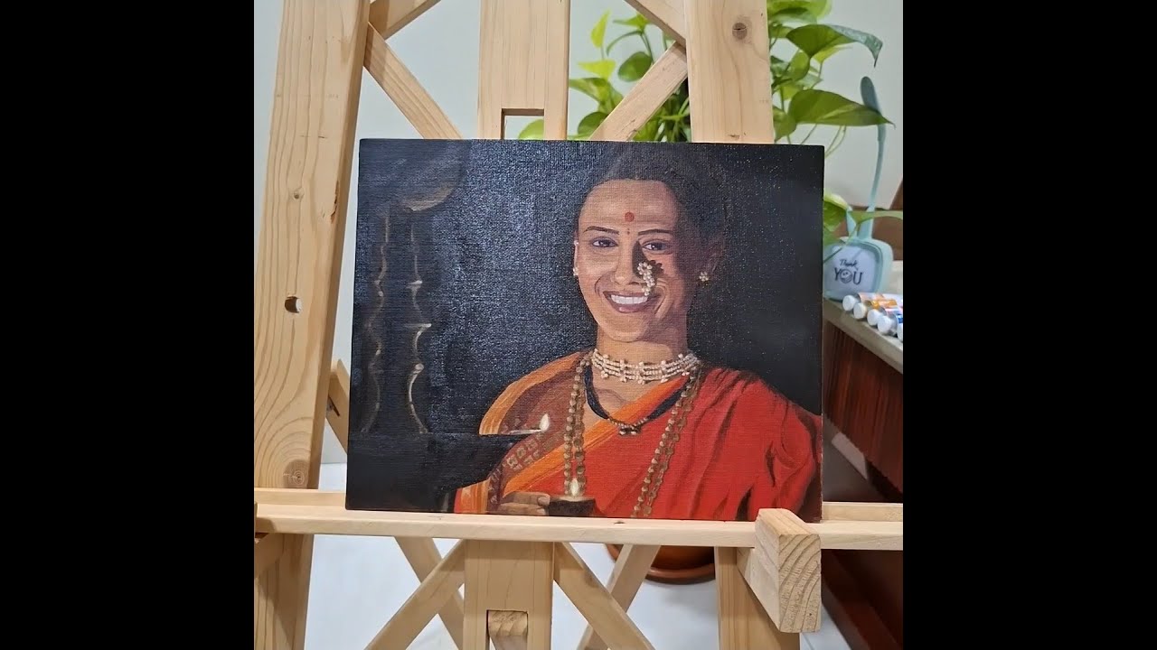 Traditional Maharashtrian Woman - A Portrait Painting | Spruha Joshi ...