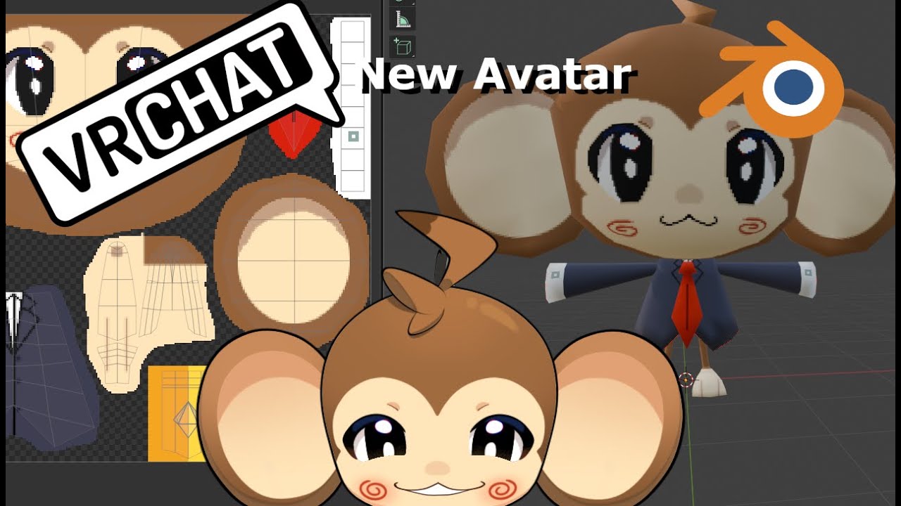 Making a VRChat avatar from scratch. New monkey. Part10 More texturing ...