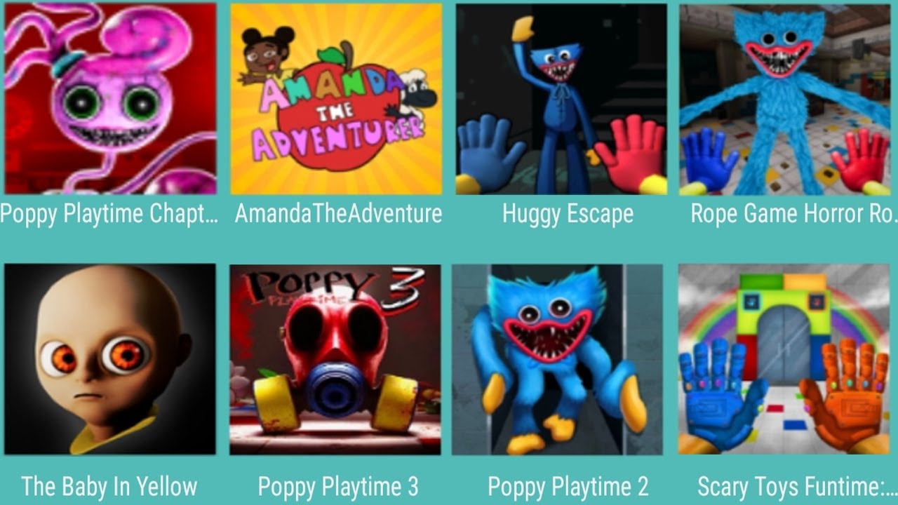 Poppy Playtime 2 Mobile,Amanda Adventures,Huggy Escape,Rope Game,The ...
