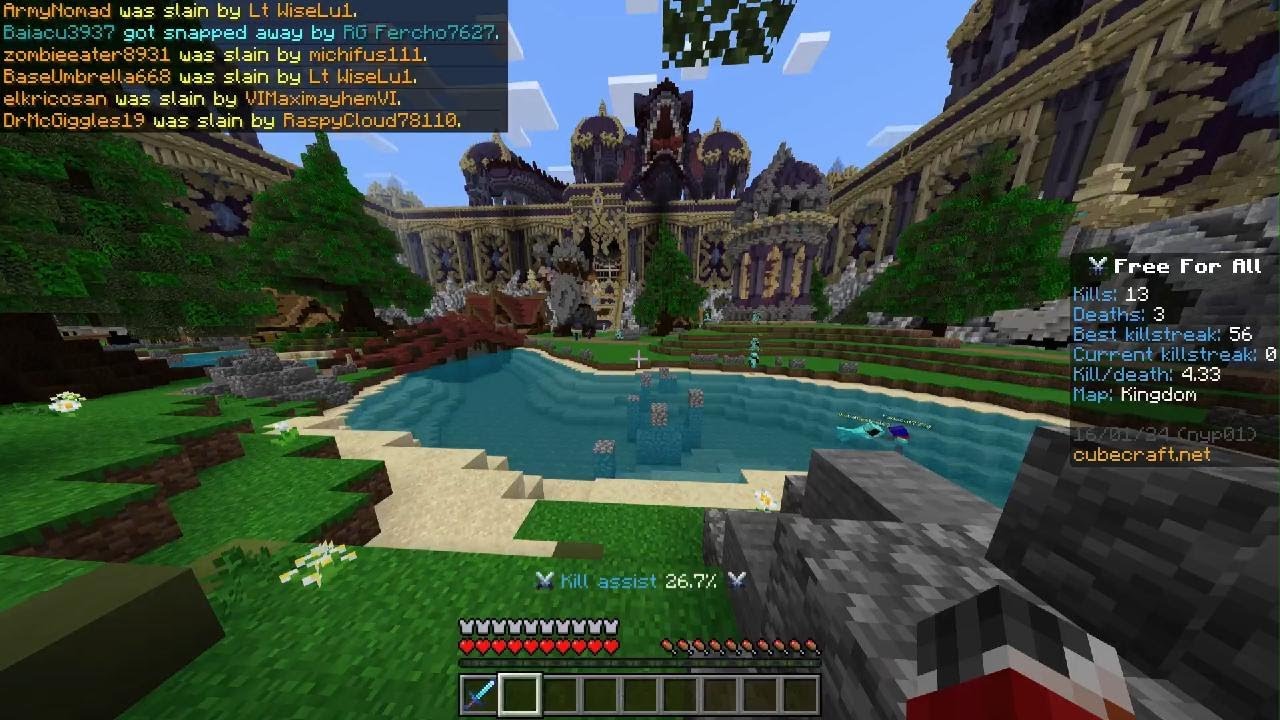 Controller Gameplay | Cubecraft FFA Minecraft Bedrock - YouTube