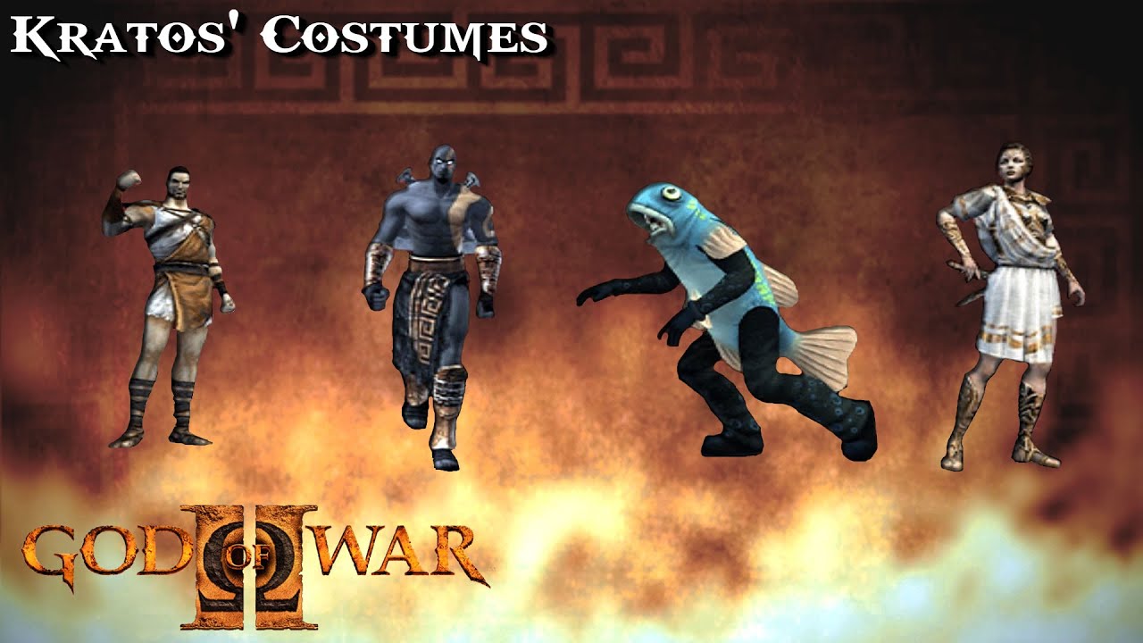 God of War 2 - Kratos' Costumes - YouTube
