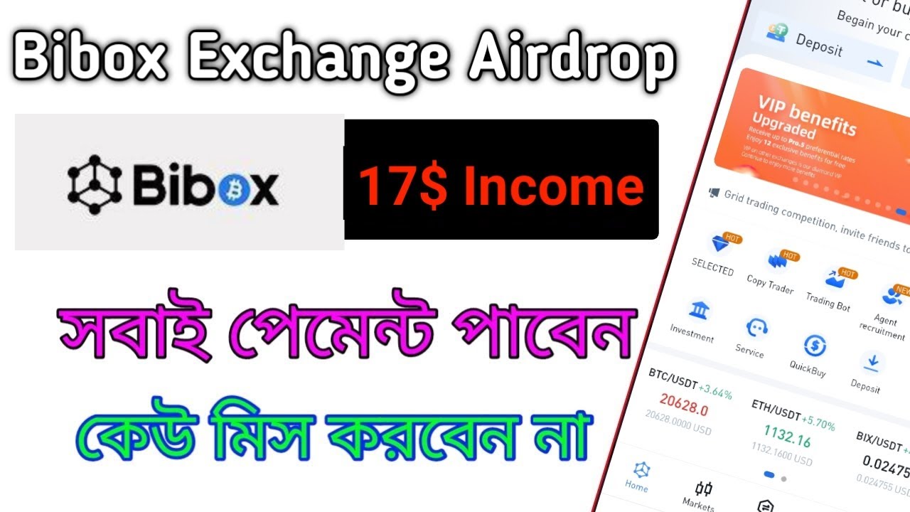 Bibox Exchange Airdrop | 17$ Earning Every User | Bibox - YouTube