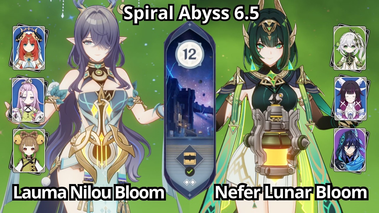 C0 Lauma Nilou Bloom & C0 Nefer Lunar Bloom - Spiral Abyss Floor 12 ...