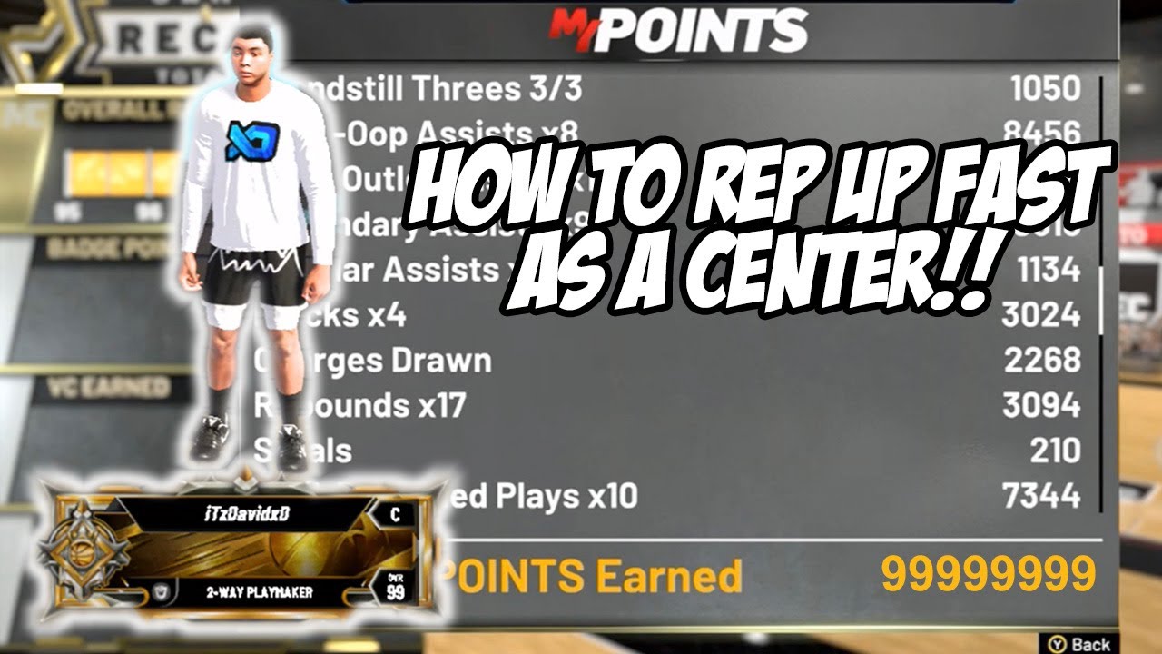 BEST REP UP METHOD FOR CENTERS AND BEST CENTER BUILD NBA 2K20 - YouTube