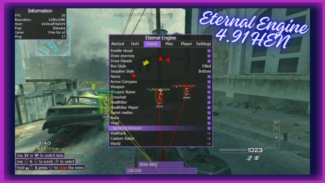 How To USE Eternal Engine MW3/GHOSTS/BO1 On Your 4.91 HEN Console ...