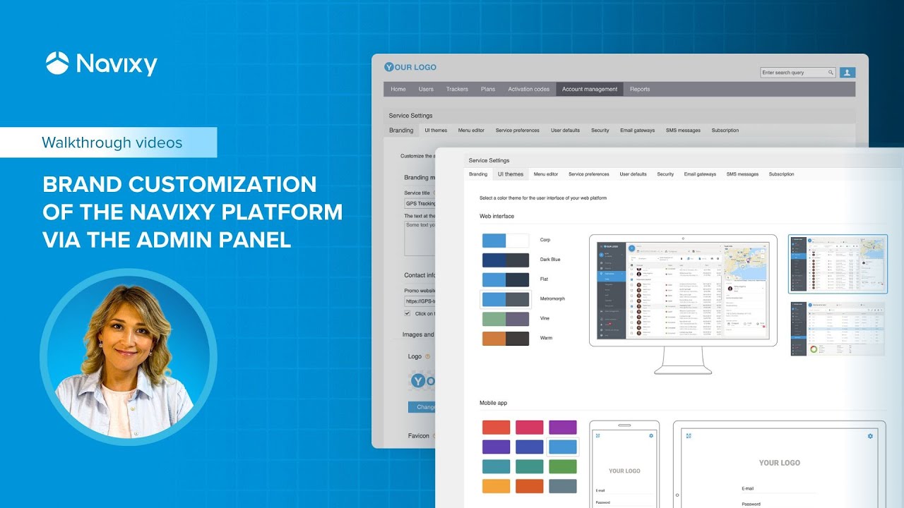 Brand customization of the Navixy platform via the Admin panel - YouTube