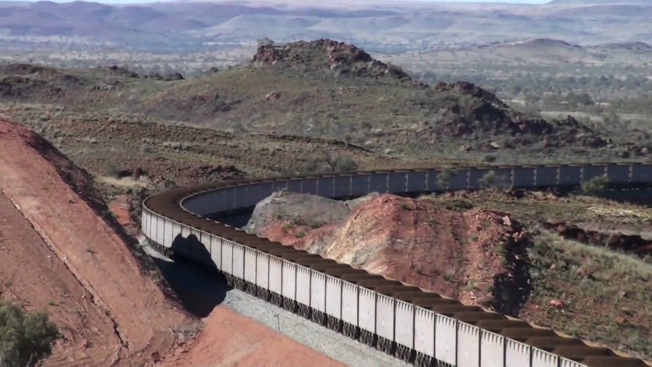 Trains of Australia Pilbara Iron Train fmg - YouTube