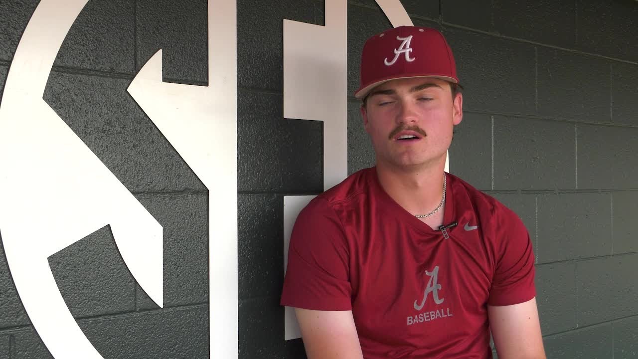 Alabama baseball's Zane Adams ready to face Mississippi State - YouTube
