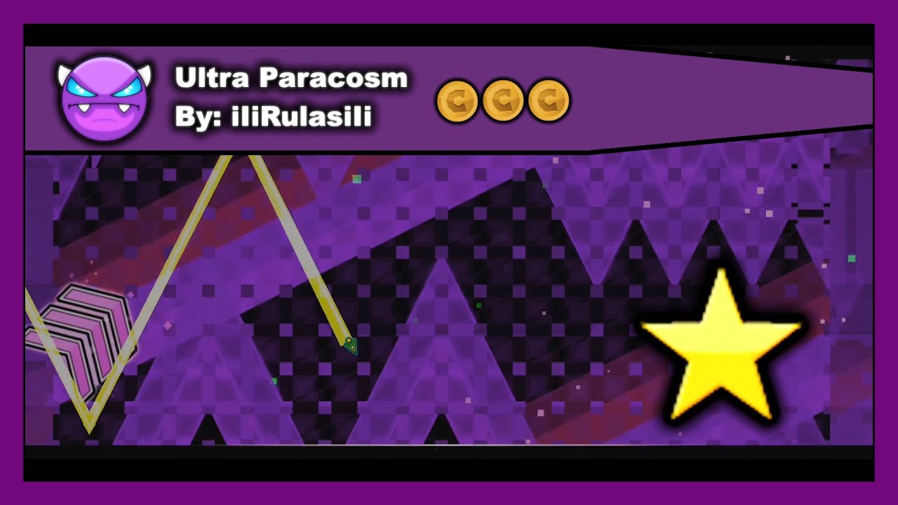 [DEMON LEVEL] Geometry Dash - Ultra Paracosm by iIiRulasiIi (All Coins ...