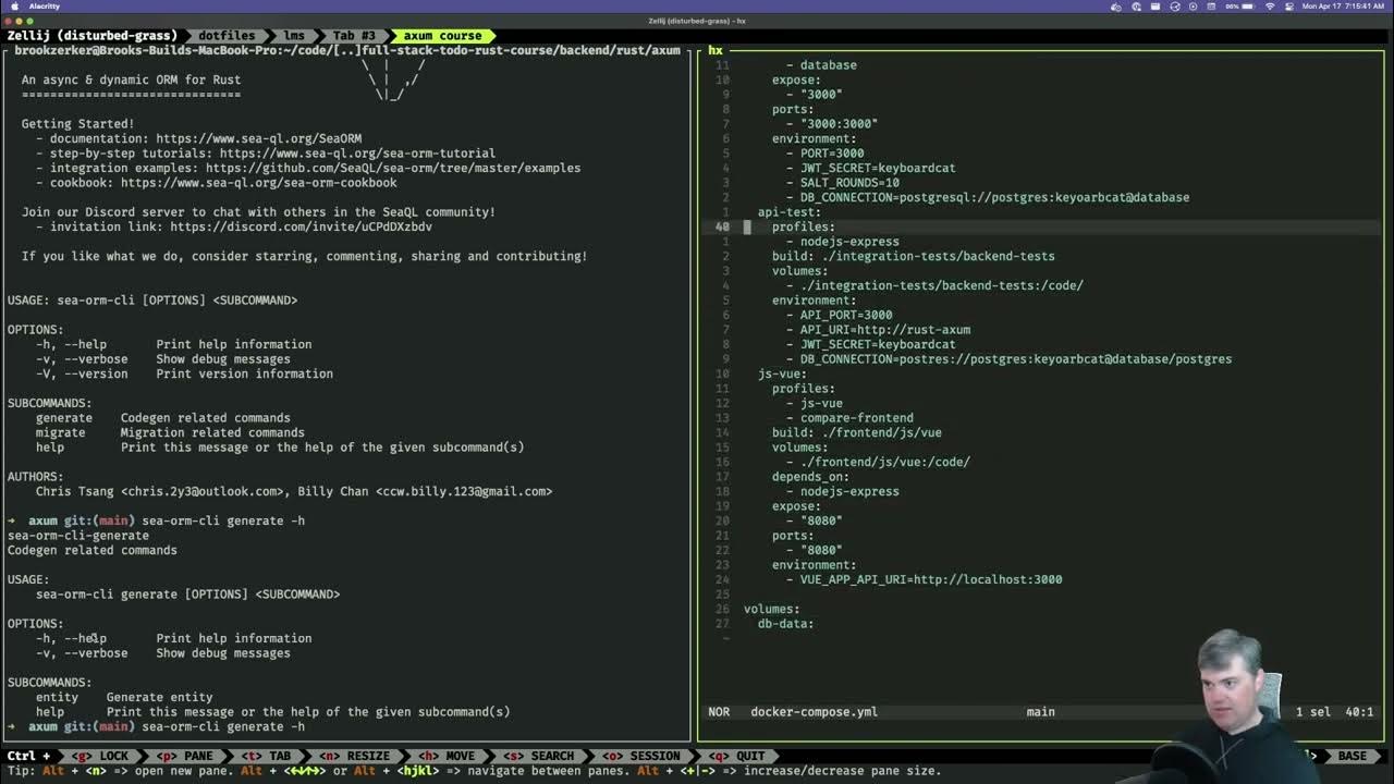 Stream archive: SeaORM with Postgres (2023-04-17) - YouTube