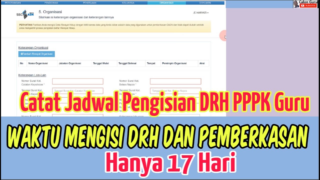 Terjawab Kapan Pengisian Drh Pppk 2021 Dan Jadwal Pemberkasan Pppk Guru
