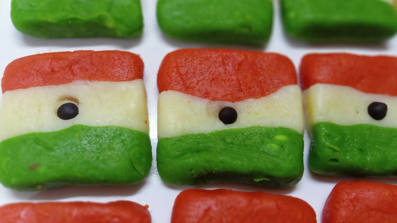 Easy Tricolour Barfi Recipe| Independence Day Recipes|Tricolour Food ...