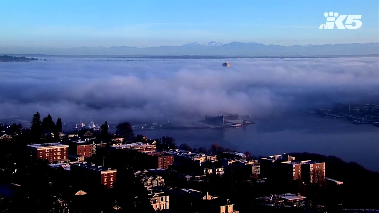 Fog rolling through Seattle - YouTube