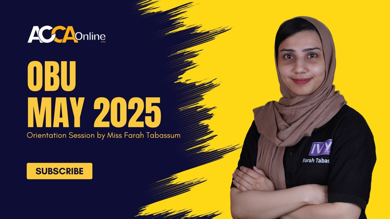 Orientation Session for OBU BSc Hons in Applied Accounting | Powered by ACCAOnline.co - YouTube