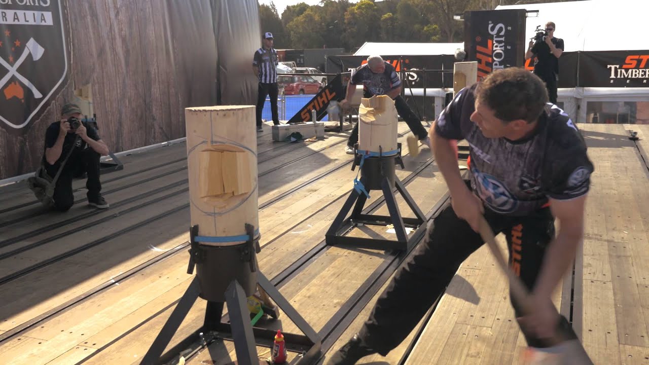Standing Block discipline for STIHL Timbersports - YouTube