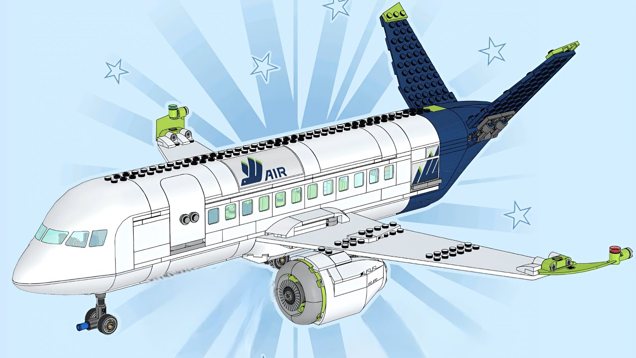 Lego passenger Plane instructions - YouTube