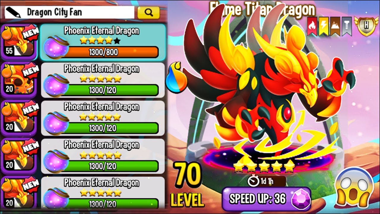 Max upgrade for Phoenix Eternal Dragon in Dragon City 2023! 😱 - YouTube