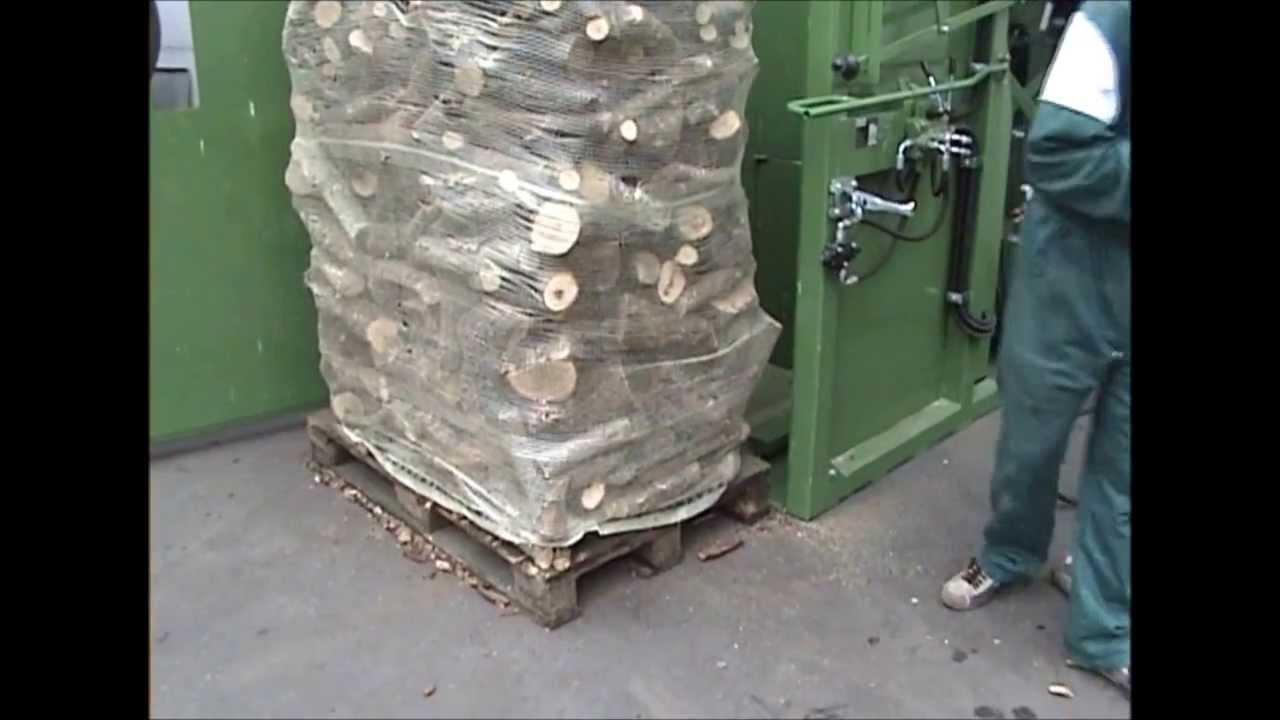 Automatic pallet packer - Pezzolato Firewood processor - YouTube