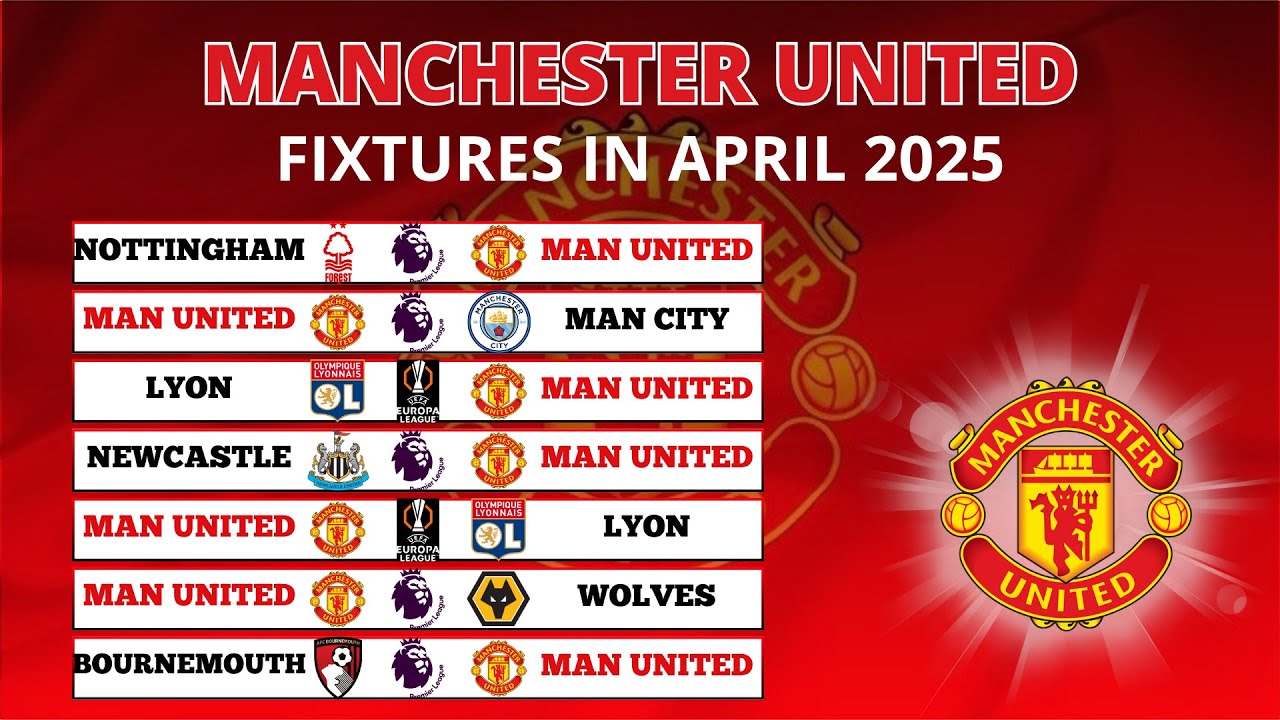 Manchester United’s April 2025 Fixtures Today – A Pivotal Month for the ...