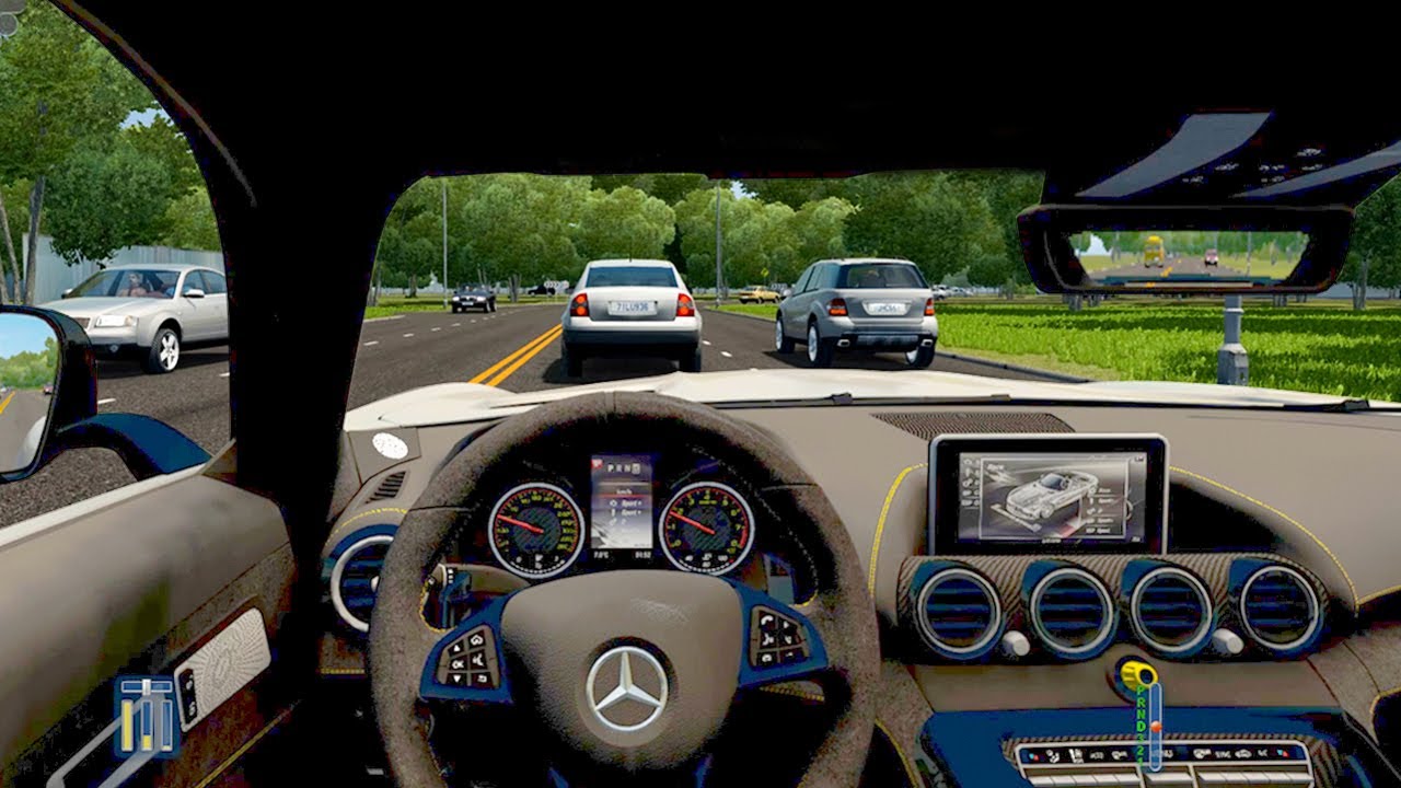 City Car Driving - Mercedes-Benz AMG GTR | Fast Driving - YouTube