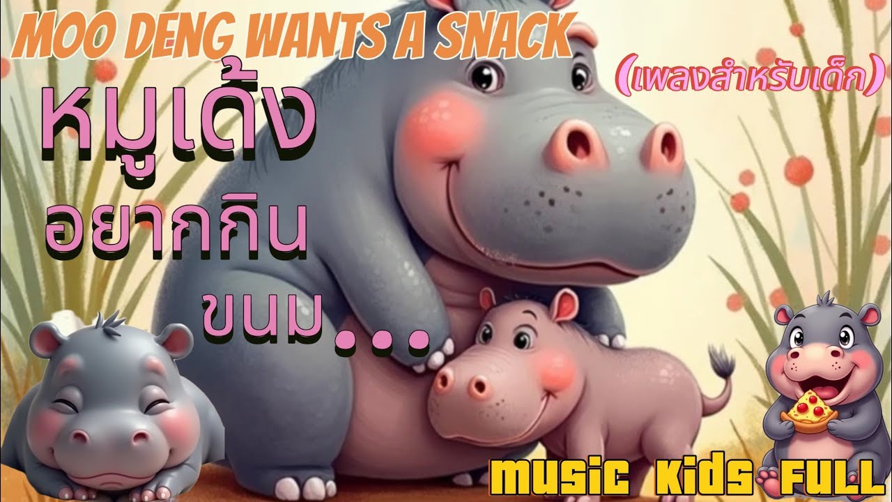 เพลง Moo Deng Wants a Snack (หมูเด้งอยากกินขนม) งอลแล้วน้าา... I Music ...