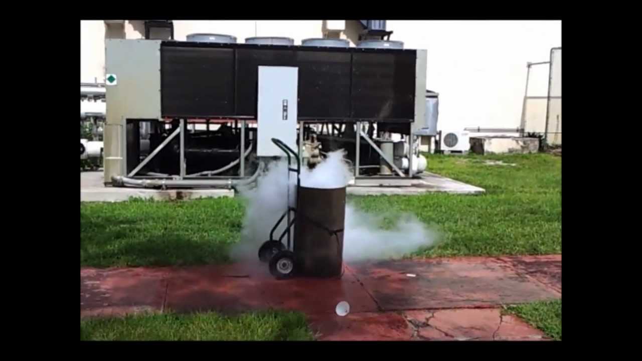 Barry University Chemistry - Liquid Nitrogen Bomb[short version] - YouTube