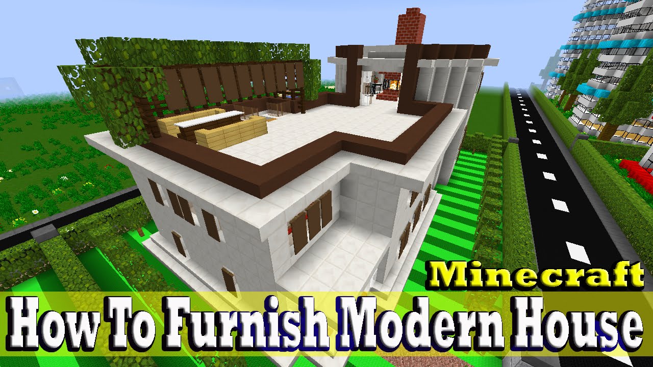 Minecraft How To Furnish Modern Turkish House - YouTube