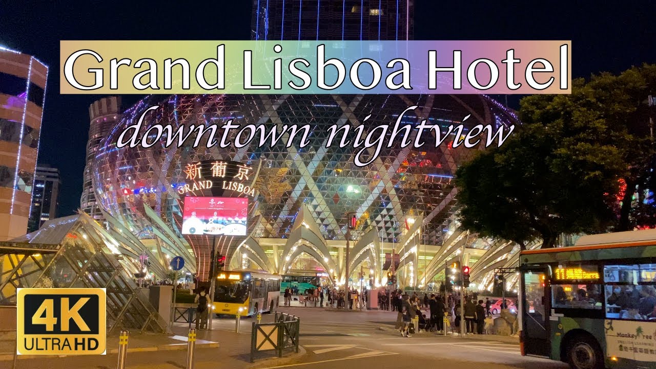 Macau pt.14 🏟️Grand Lisboa Hotel night view + Dr. Stanley Ho avenue ...