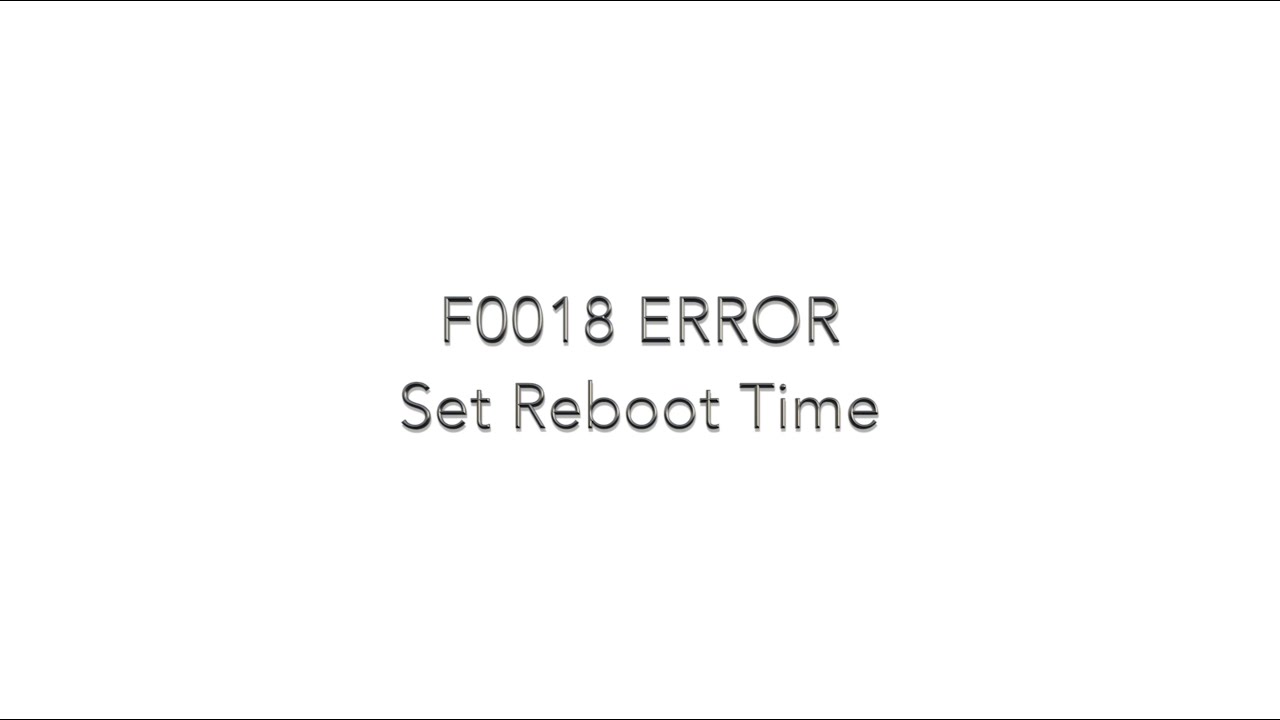 (Genmega ATM) F0018 Error Set Reboot Time - YouTube