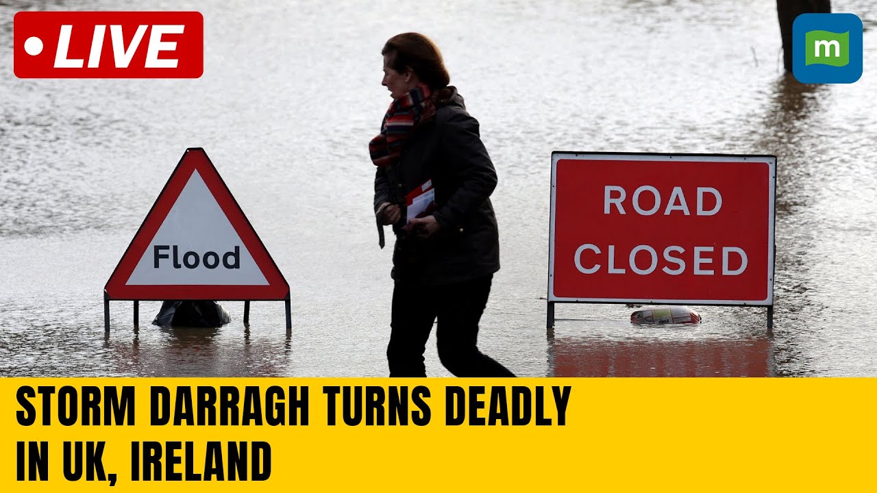 LIVE: Fierce winds from Storm Darragh whipped up debris and tore off ...