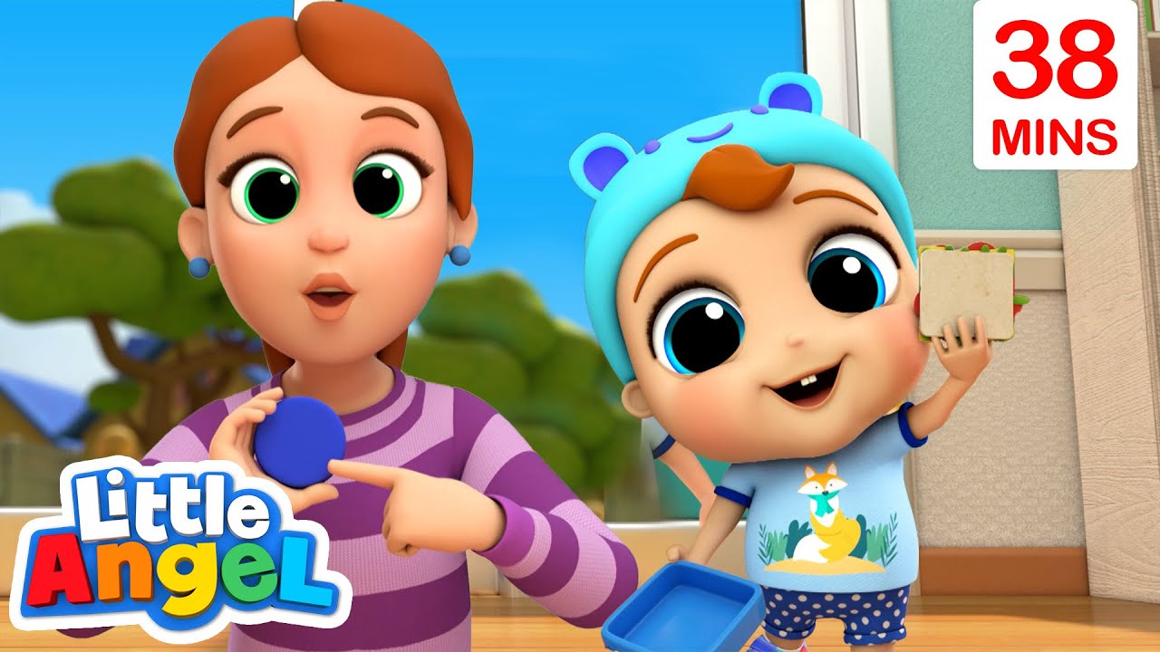 What Shape Is This? + More | Little Angel Color Songs & Nursery Rhymes ...