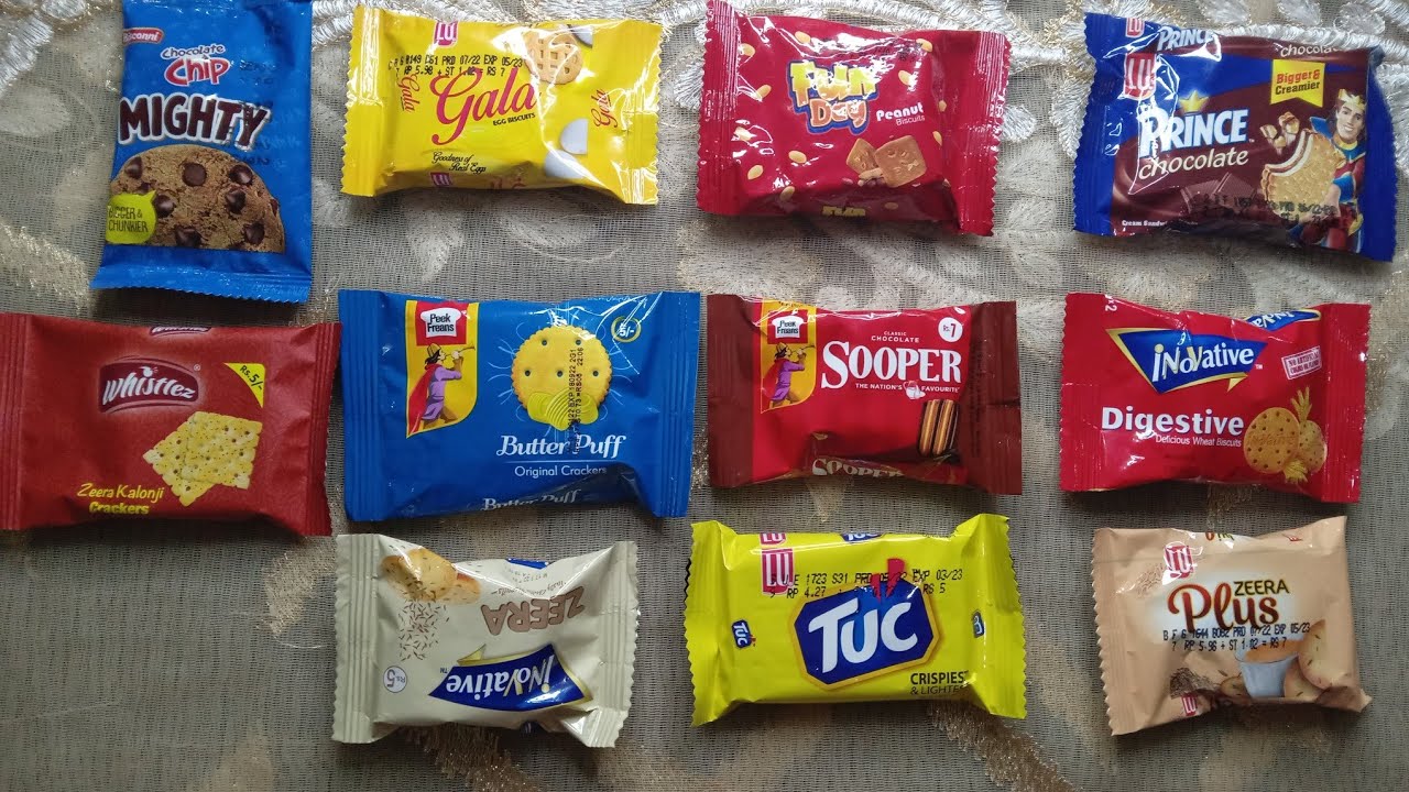 Different flavours of mini biscuits | review | asmr - YouTube