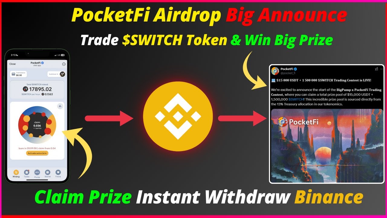 PocketFi Airdrop Big Announce | Trade $SWITCH Token & Win Huge Prize ...