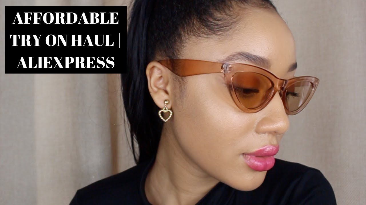 Affordable Sunglasses Try On Haul | AliExpress - YouTube