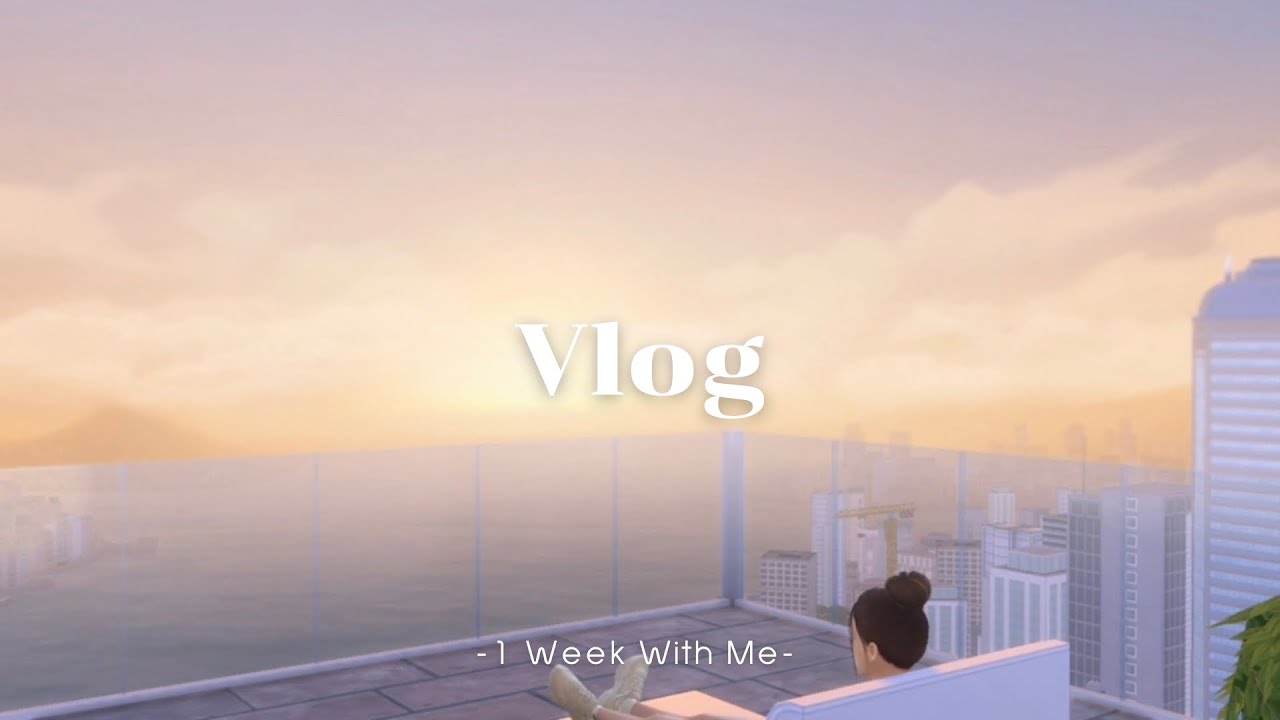[Sims 4 Vlog] *·˚ ぃ🚏🚲 1 Week With Me - study, ride a bike, make ...