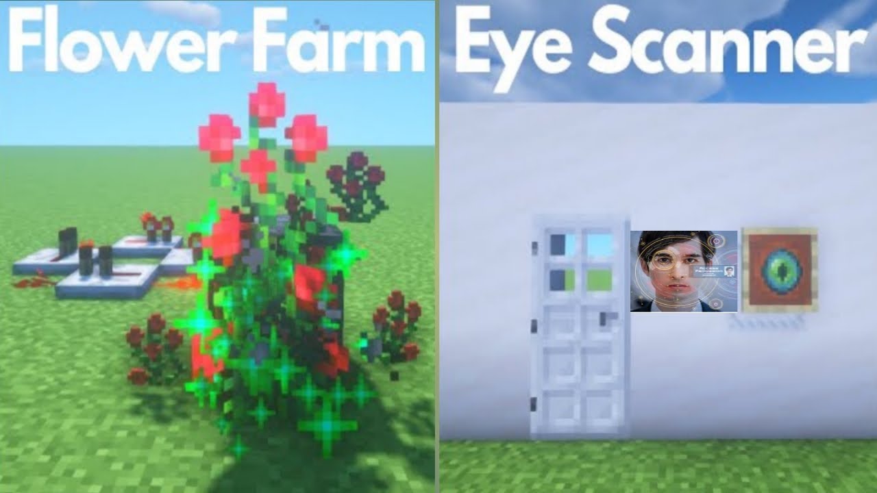MINECRAFT: EYE RETINA SCANNER SECURITY DOOR NEW VIRAL TIK TOK HACK THAT ...