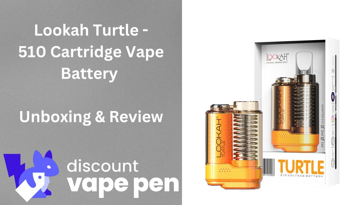 Lookah Turtle - 510 Cartridge Vape Battery Unboxing & review - YouTube