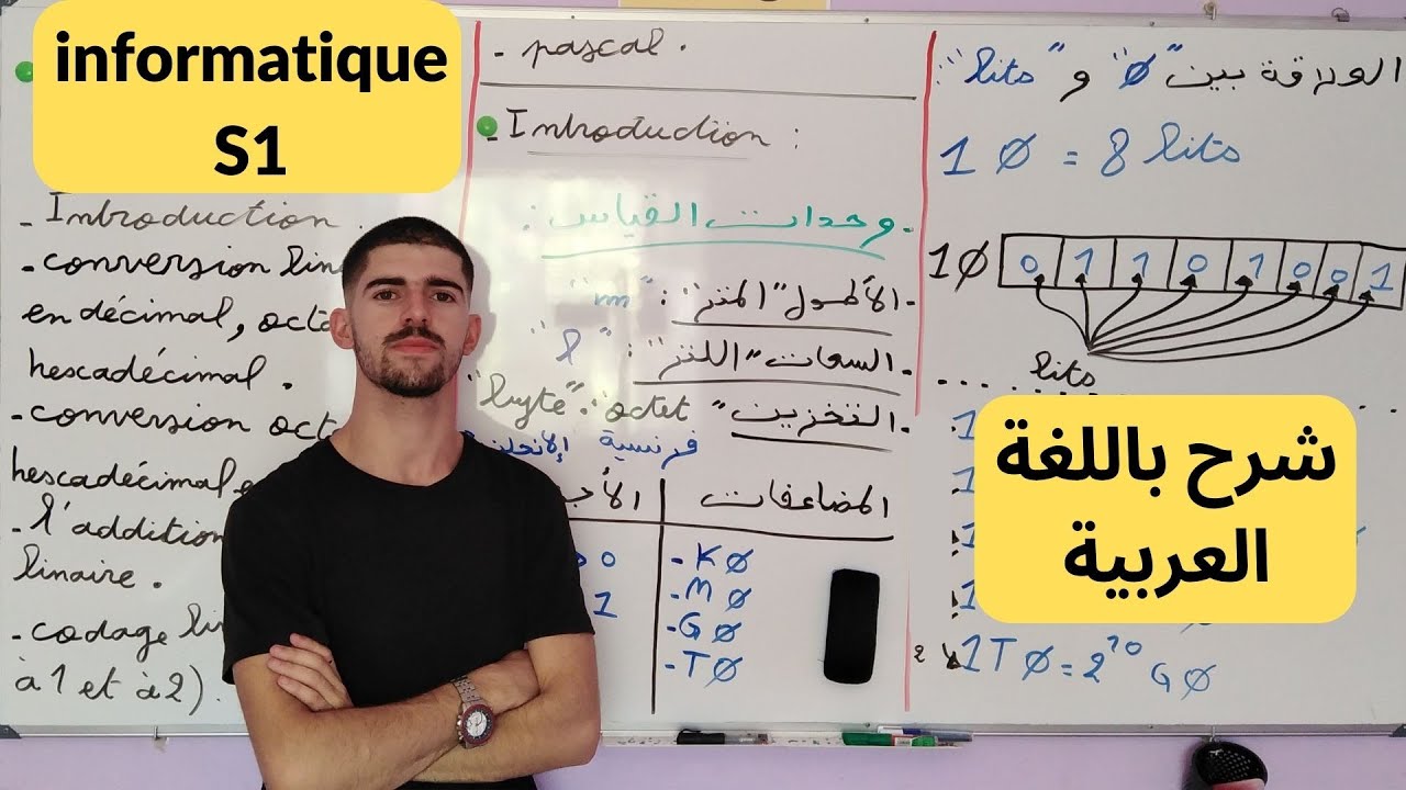 EP01 Informatique 1 : Comprendre les unités de stockage en arabe - YouTube