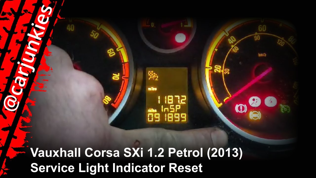 Vauxhall Corsa SXi 1.2 Petrol (2013) - Service Light Indicator Reset ...