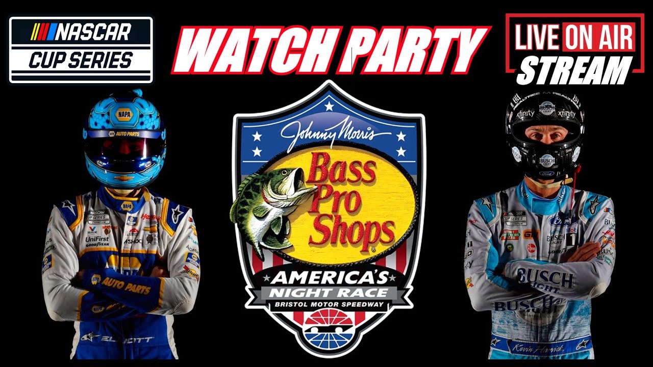 NASCAR Cup Series LIVE 🏁Bass Pro Shops Night Race from Bristol Motor ...