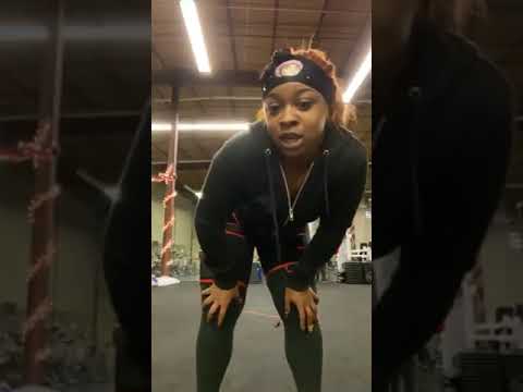 Reginae Carter at the Gym on Instagram Live (12/10/2019)