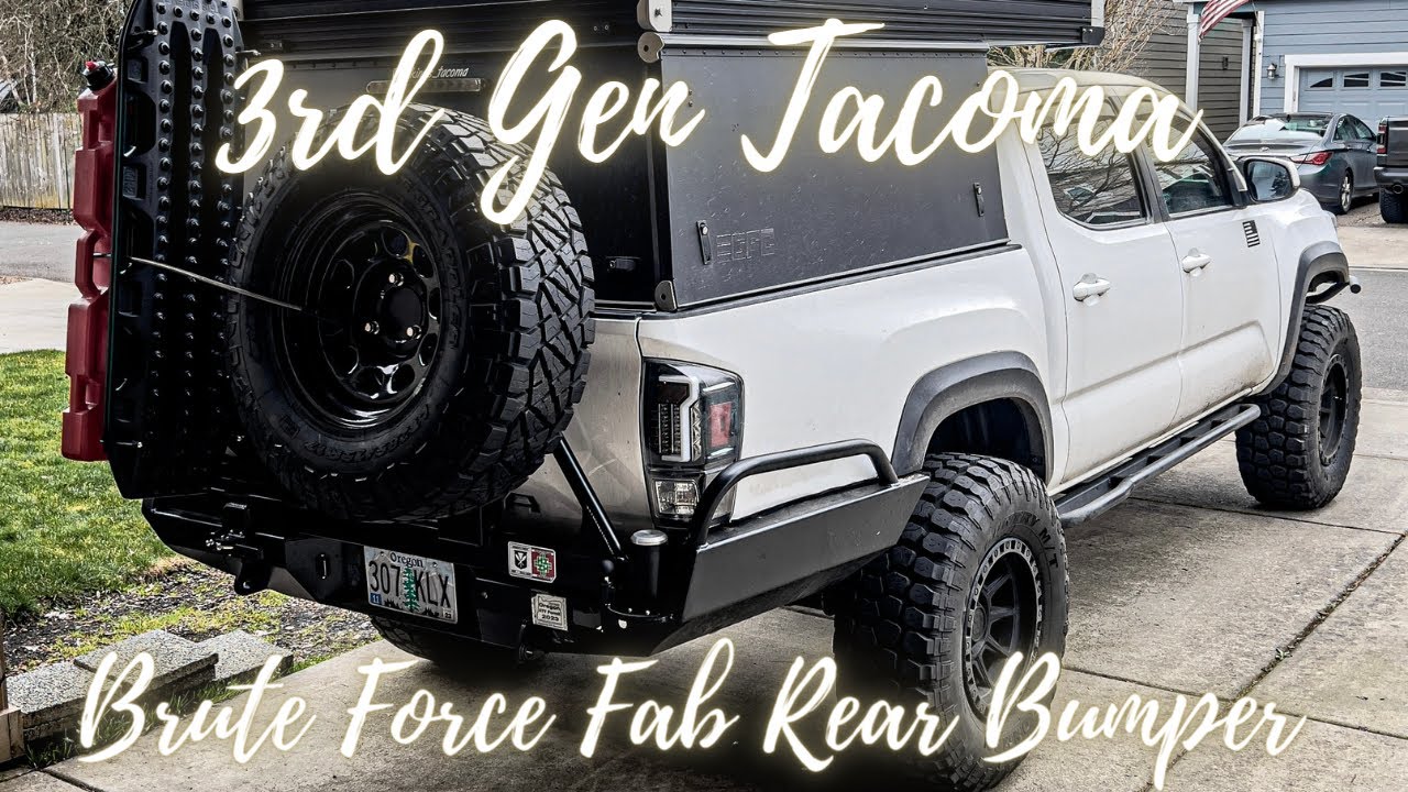 3rd gen tacoma brute force fab rear bumper install - YouTube