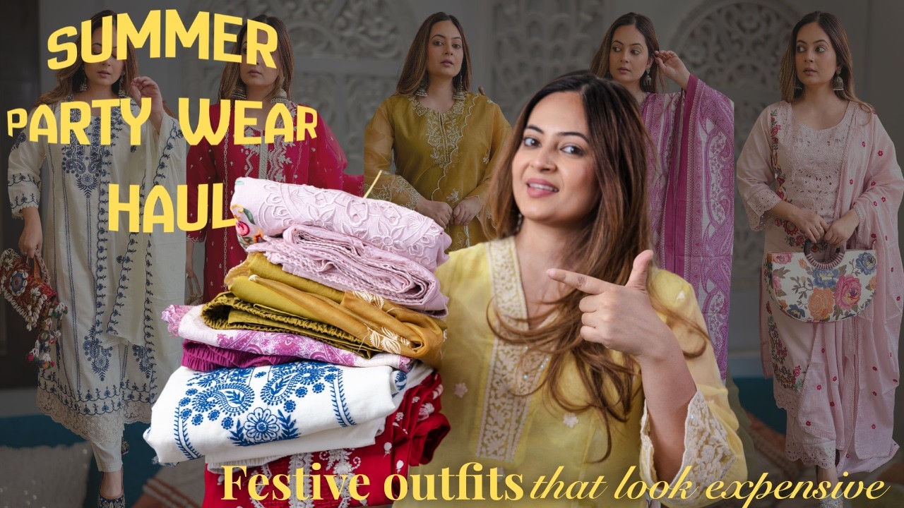 Myntra Summer Appropriate Party Wear Kurta Sets Haul | Designer Looks ...