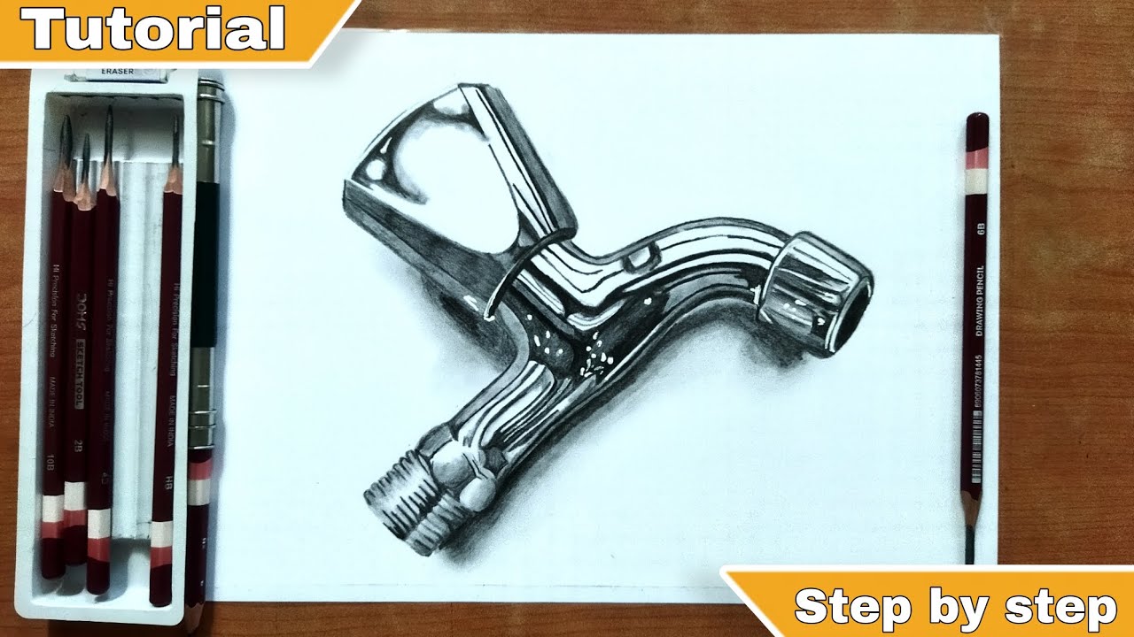 How to draw 3D art || step-by-step tutorial - YouTube
