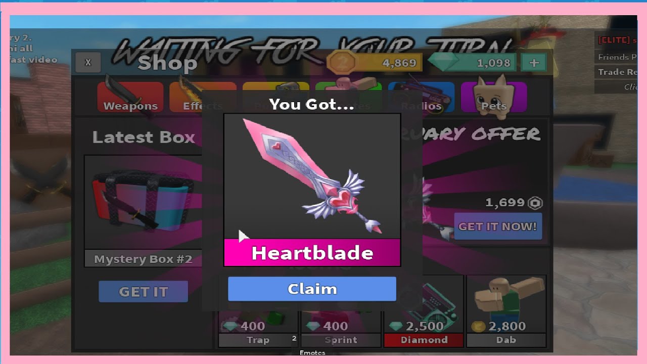 How to get Heartblade in Murder Mystery 2 - YouTube