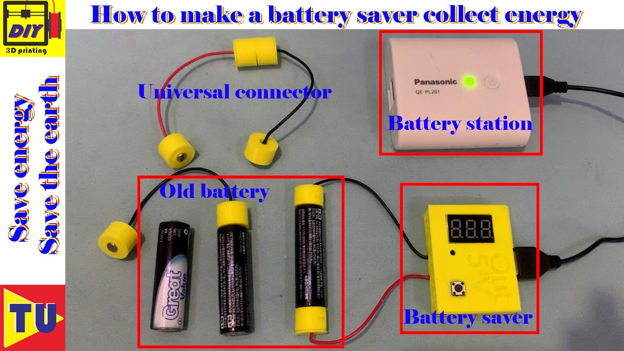 How to make a battery saver collect energy from the used battery (Save ...