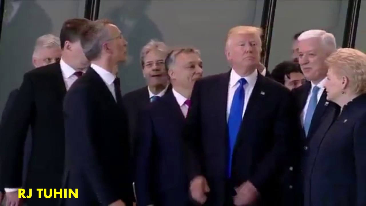 Donald Trump 'Shoves' Montenegro PM For Photo-Op | Hatt ja Tau - YouTube