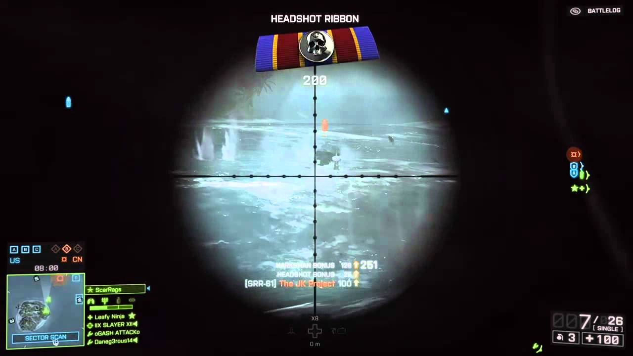 BF4 Attack Boat Gunner Snipes (Xbox One) - YouTube